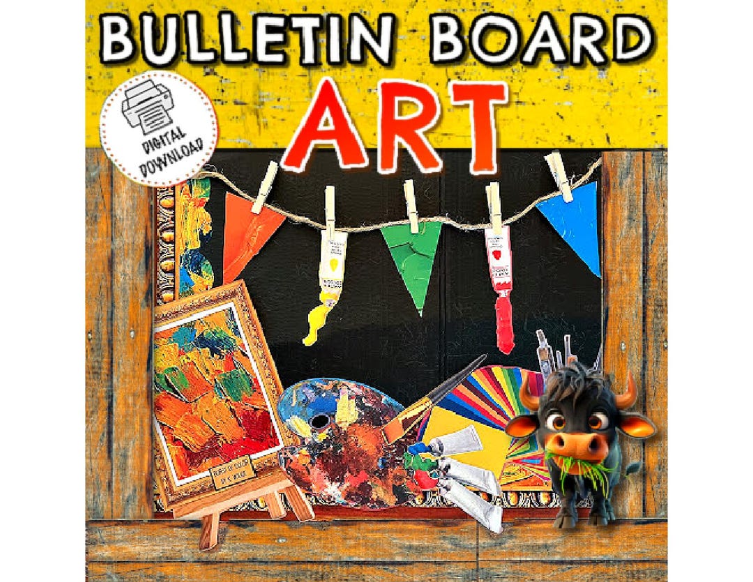 Art Bulletin Board | Bulletin Board Kit | Art Classroom Decor | Door ...