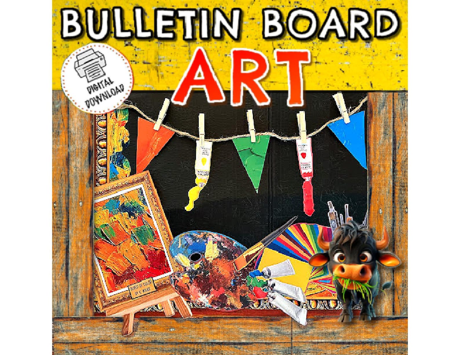 Art Bulletin Board | Bulletin Board Kit | Art Classroom Decor | Door ...