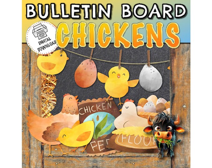 Chicken and Egg Bulletin Board | Bulletin Board Decor | Farm Classroom ...
