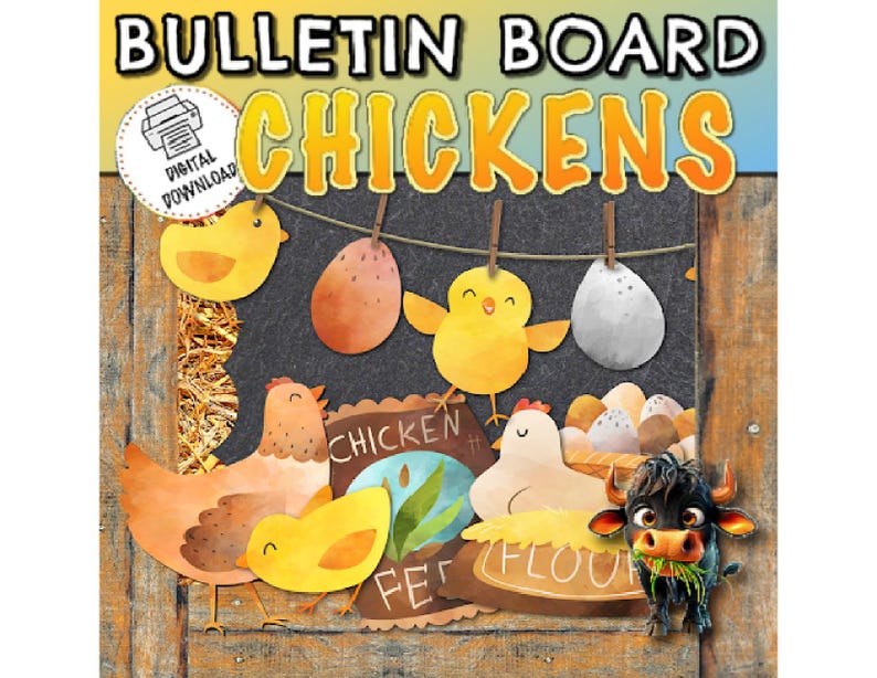 Chicken and Egg Bulletin Board | Bulletin Board Decor | Farm Classroom ...