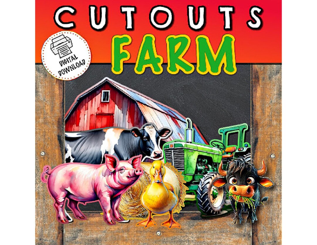 Farm Bulletin Board Cutout | Bulletin Board Decor | Farm Decor | Door ...