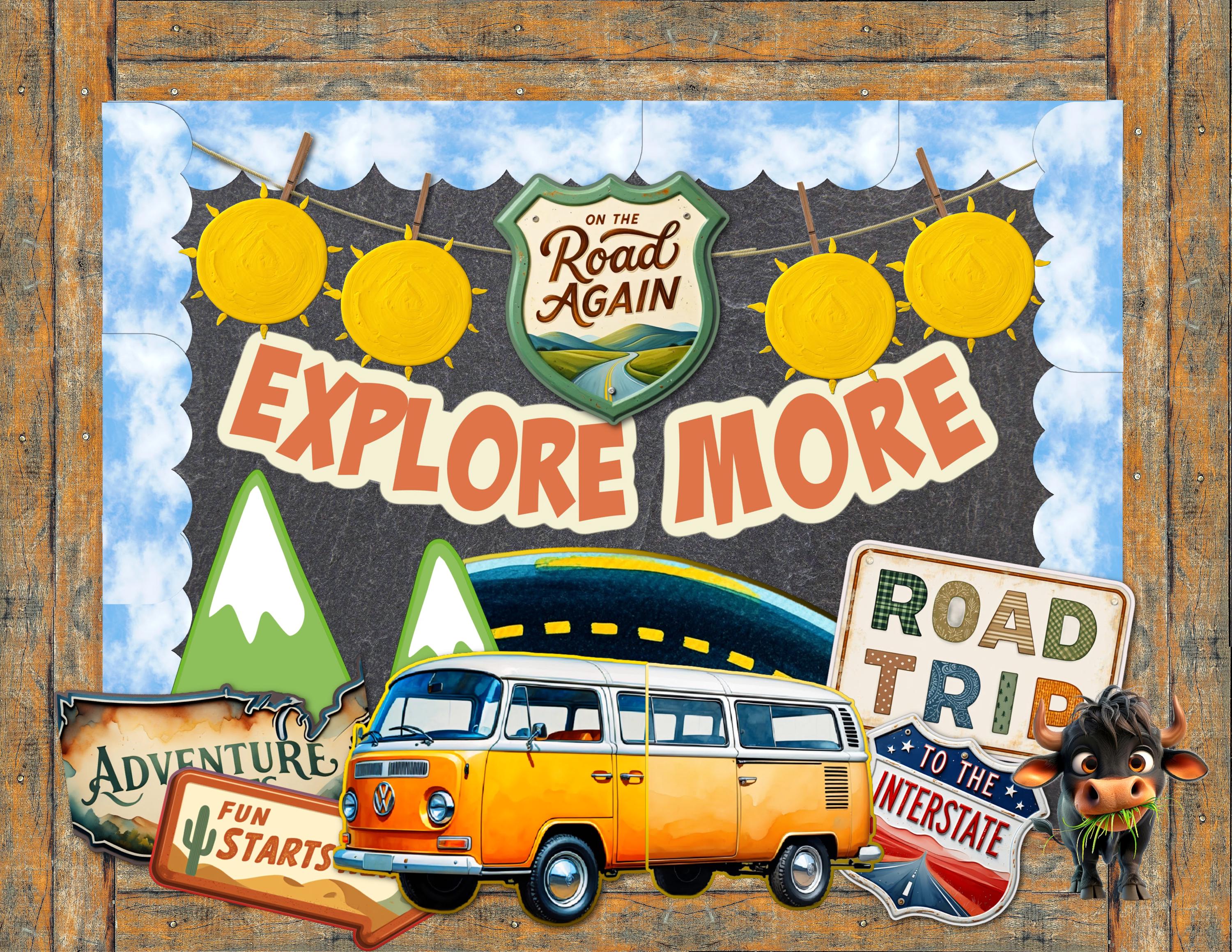 Road Trip Bulletin Board | Bulletin Board Preschool | Preschool ...