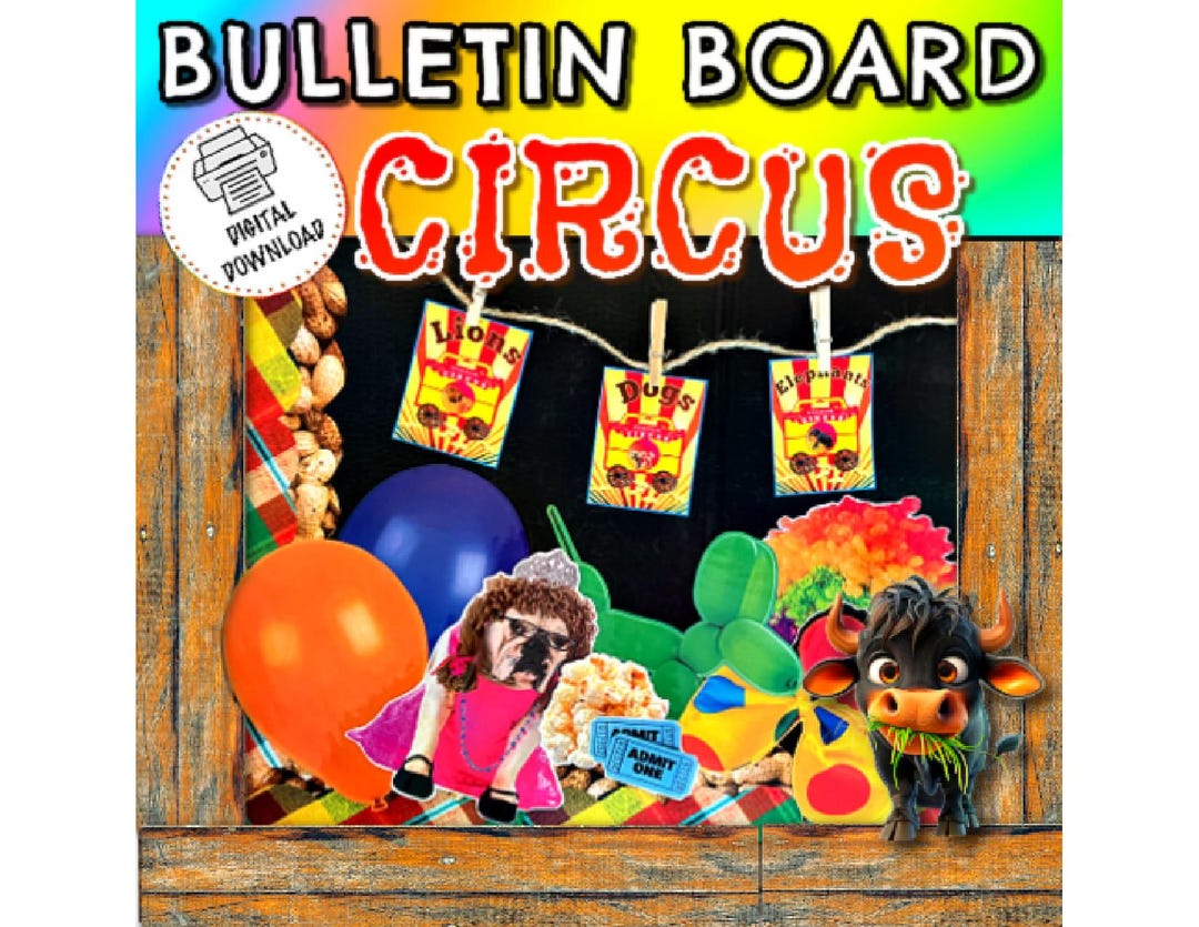 Circus Bulletin Board | Bulletin Board Kit | Summer Camp Decor | Circus ...