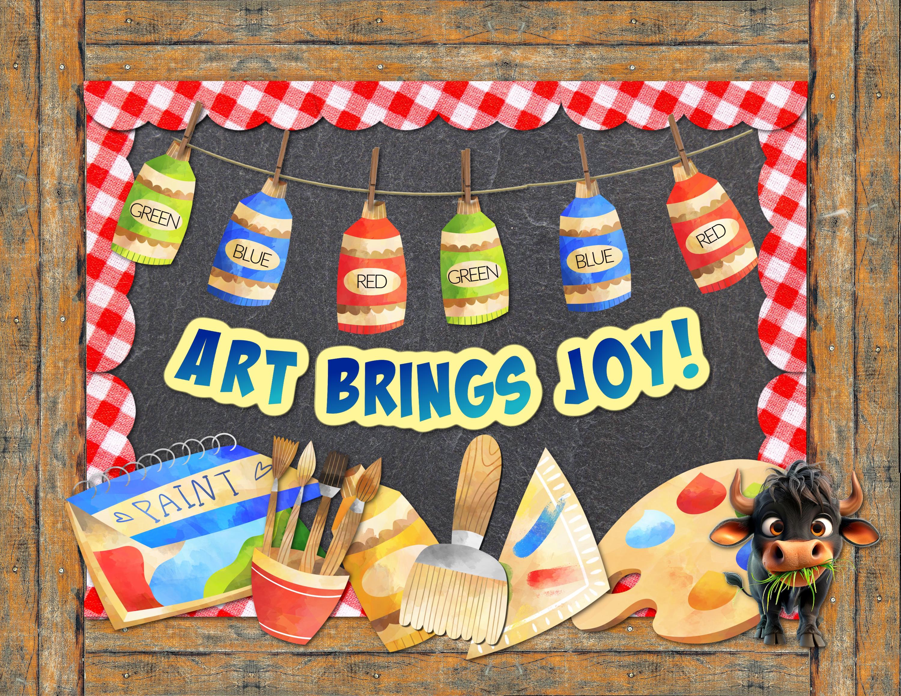 Art Bulletin Board | Bulletin Board Decor | Art Classroom Decor ...