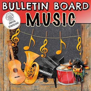 Music Room Bulletin Board | Bulletin Board Decor | Musical Program ...