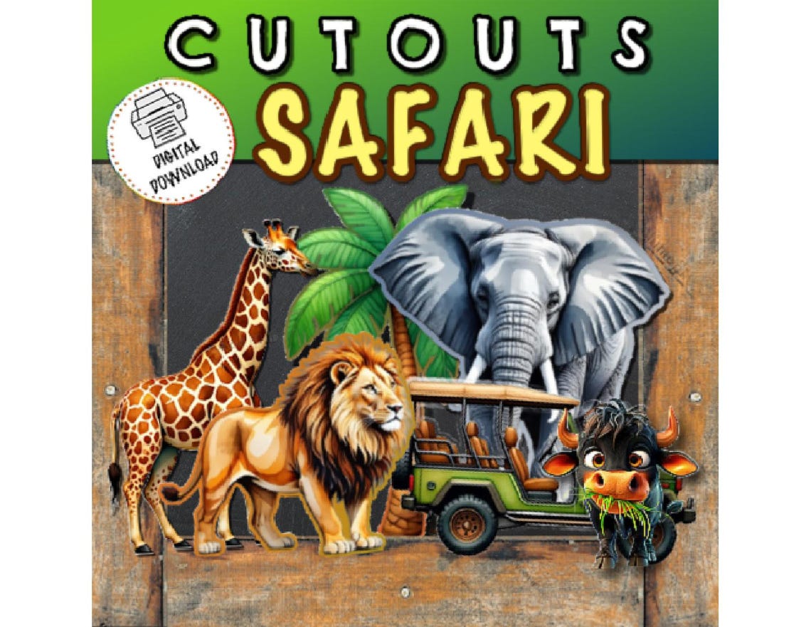 Safari Bulletin Board Cutouts | Bulletin Board Decor | Safari Decor ...