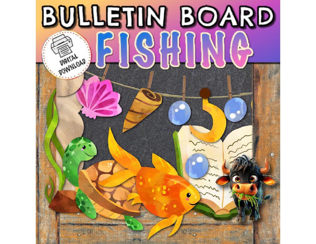 Fish and Reading Bulletin Board | Bulletin Board Decor | Summer Camp ...