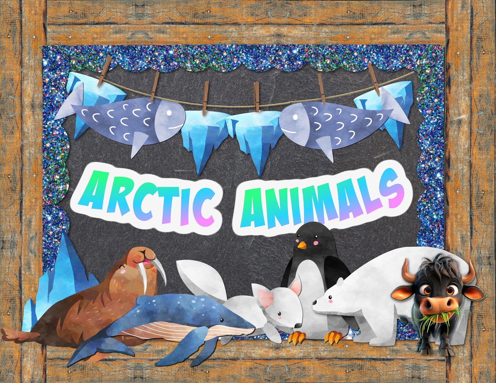 Arctic Animal Bulletin Board | Bulletin Board Preschool | Arctic Animal ...