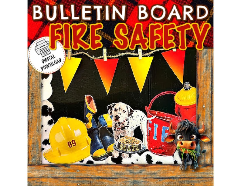 Fire Safety Bulletin Board Bulletin Board Kit Classroom Decor Door ...