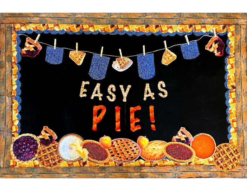 Pie Bulletin Board | Bulletin Board Kit | Classroom Decor | Door ...