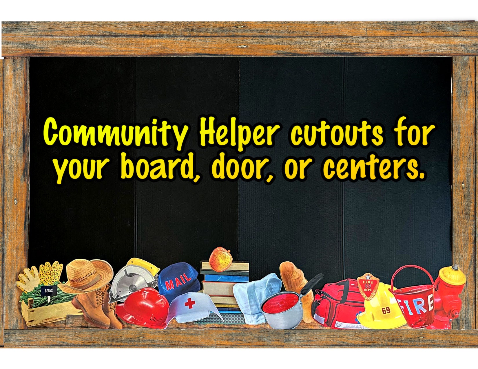 Community Helpers Bulletin Board | Bulletin Board Cutouts | Community ...