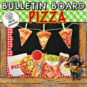 Pizza Bulletin Board | Bulletin Board Kit | Pizza Classroom Decor ...