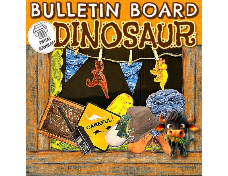 Dinosaur Bulletin Board | Bulletin Board Kit |dinosaur Classroom Decor ...
