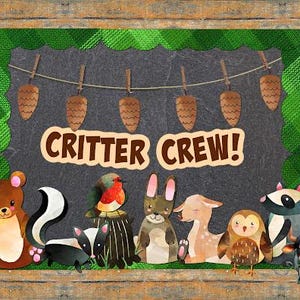 Woodland Animal Bulletin Board | Bulletin Board Decor Preschool ...