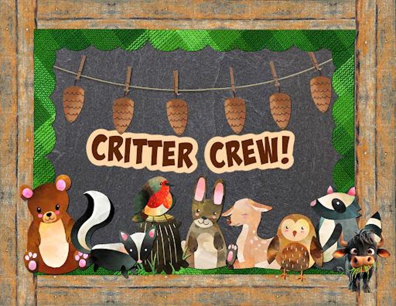 Woodland Animal Bulletin Board | Bulletin Board Decor Preschool ...