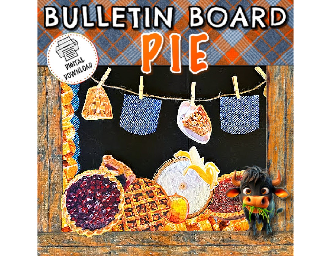 Bulletin Board Kit Pie Bulletin Board Classroom Decor Door Decoration ...