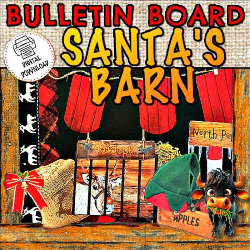 Reindeer Bulletin Board - Etsy