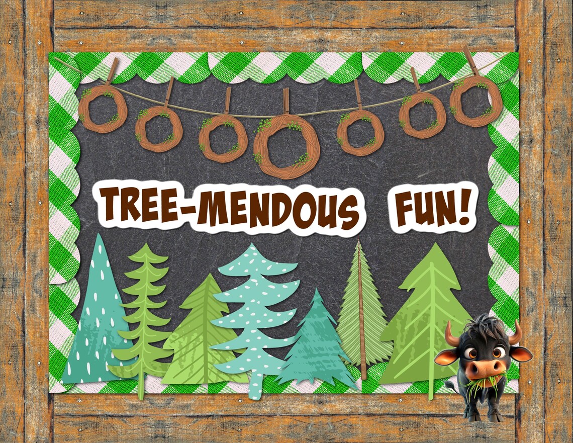 Woodland Bulletin Board | Bulletin Board Decor Preschool | Tree ...