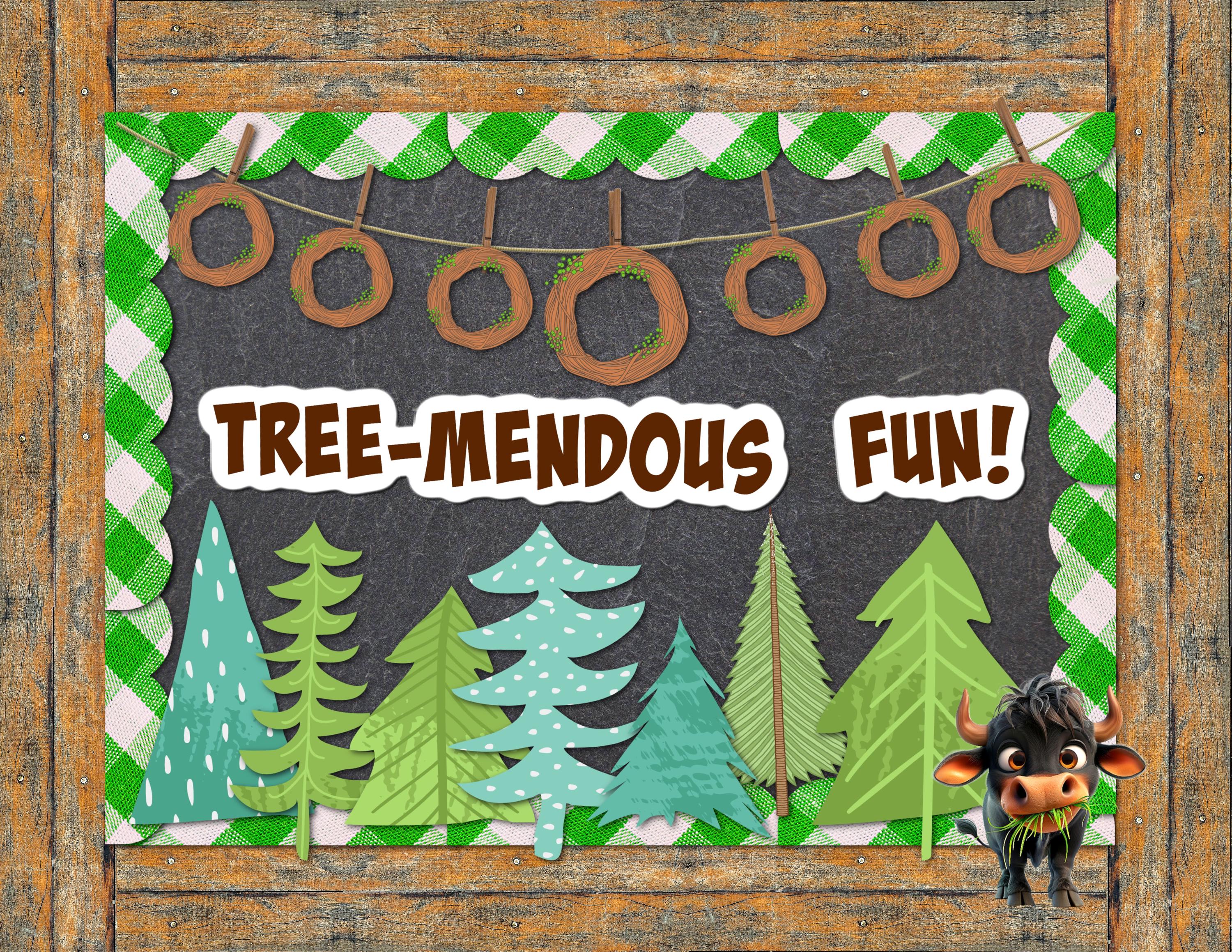 Woodland Bulletin Board | Bulletin Board Decor Preschool | Tree ...