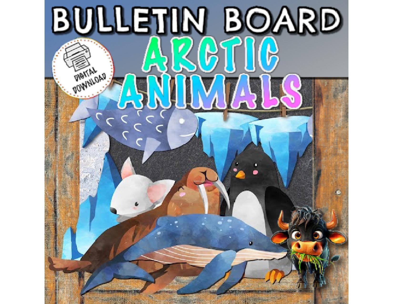 Arctic Animal Bulletin Board | Bulletin Board Preschool | Arctic Animal ...
