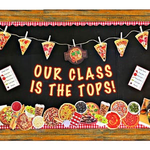 Pizza Bulletin Board | Bulletin Board Kit | Pizza Classroom Decor ...