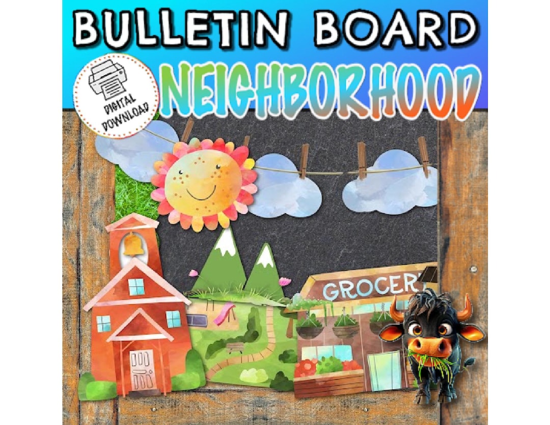 Neighborhood Bulletin Board | Bulletin Board Decor | Community Decor ...