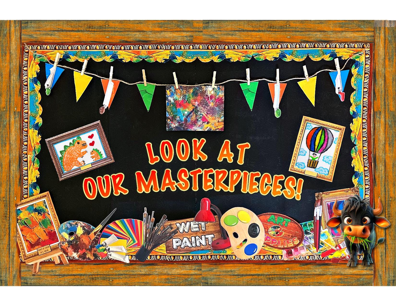 Art Bulletin Board | Bulletin Board Kit | Art Classroom Decor | Door ...