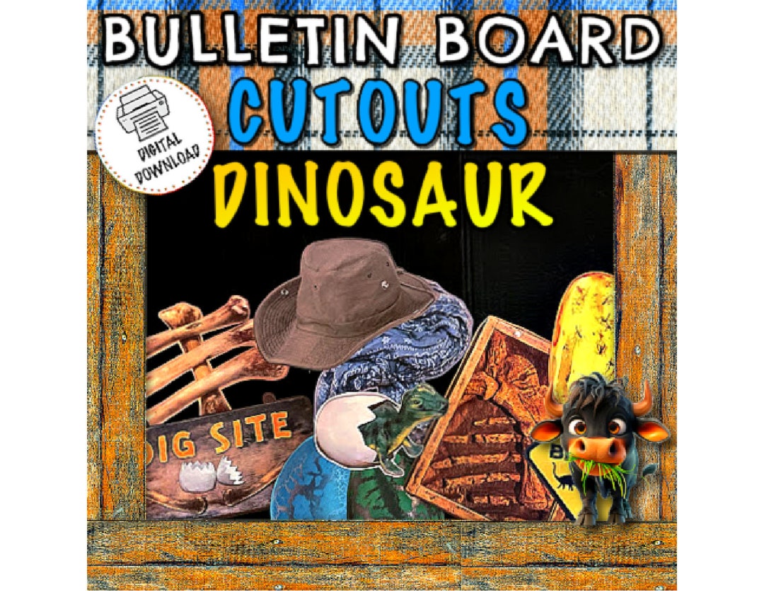 Dinosaur Bulletin Board Cutouts | Dinosaur Theme | Classroom Decor ...