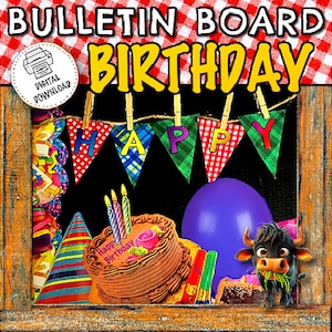 Birthday Bulletin Board Kit | Bulletin Board Kit | Classroom Decor ...