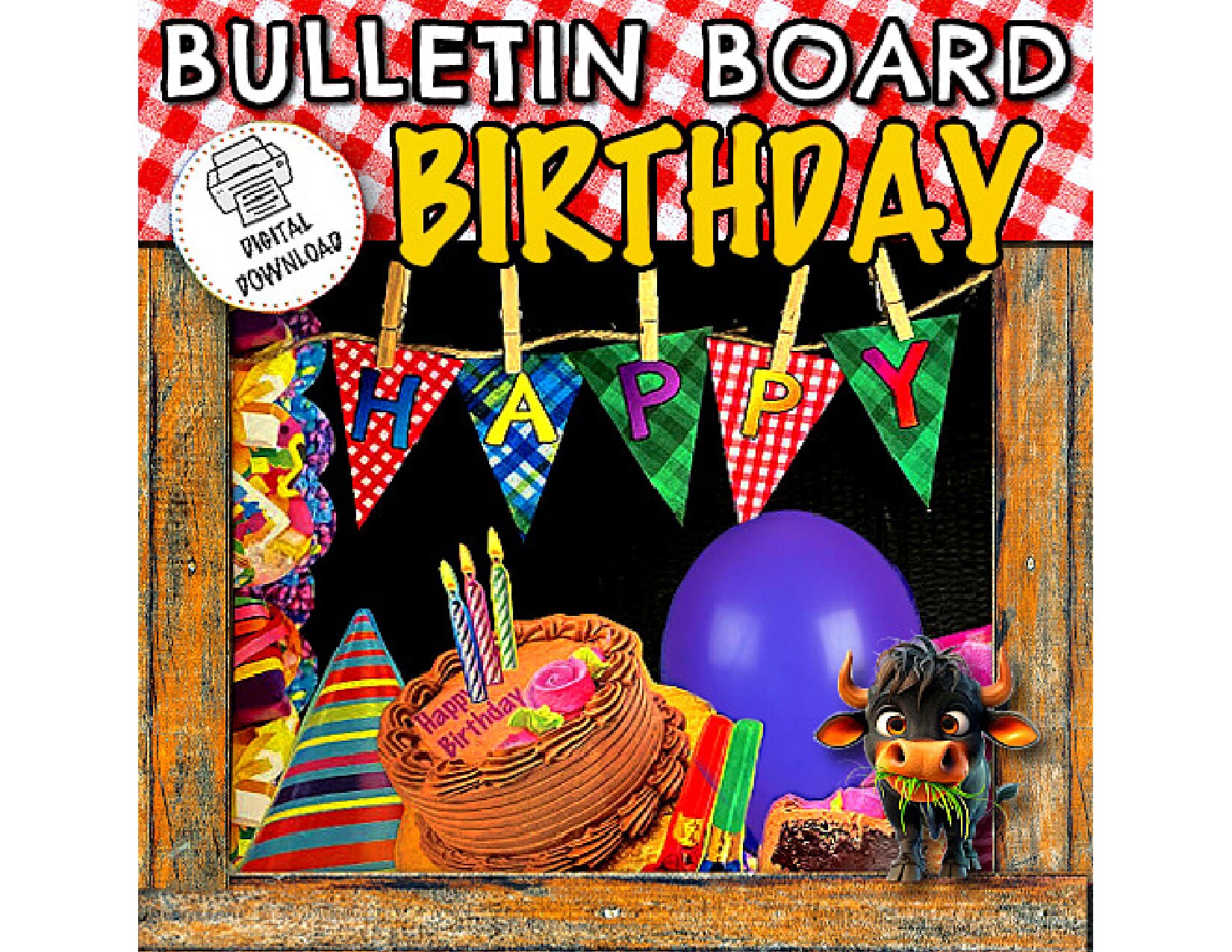 Birthday Bulletin Board Kit | Bulletin Board Kit | Classroom Decor ...