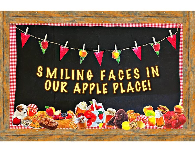 Apple Bulletin Board Bulletin Board Kit Classroom Decor Door Decoration ...