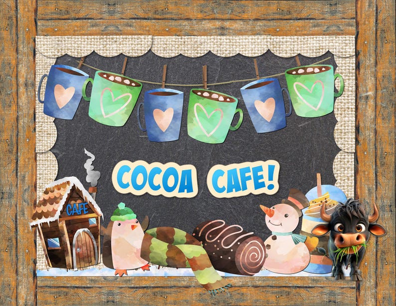Hot Chocolate Bulletin Board Bulletin Board Decor Preschool Winter ...