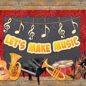 Music Room Bulletin Board | Bulletin Board Decor | Musical Program ...
