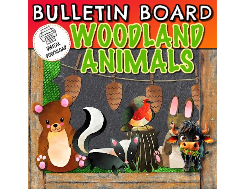 Woodland Animal Bulletin Board | Bulletin Board Decor Preschool ...