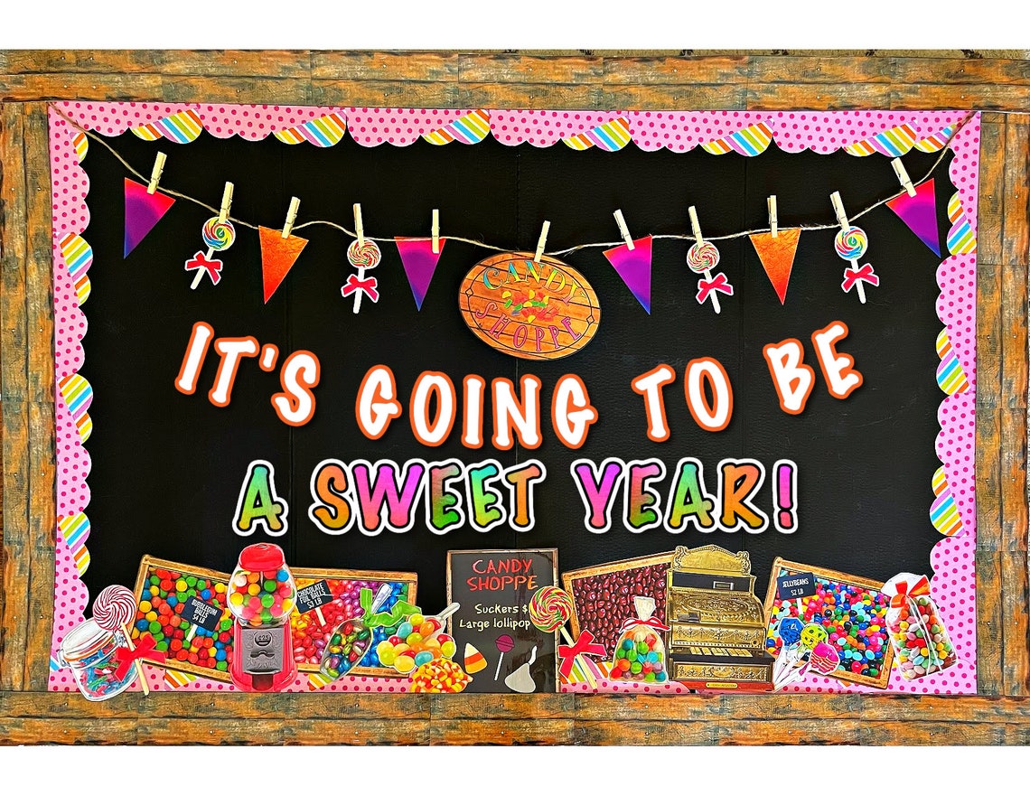 Candy Bulletin Board | Bulletin Board Kit | Classroom Decor | Door ...