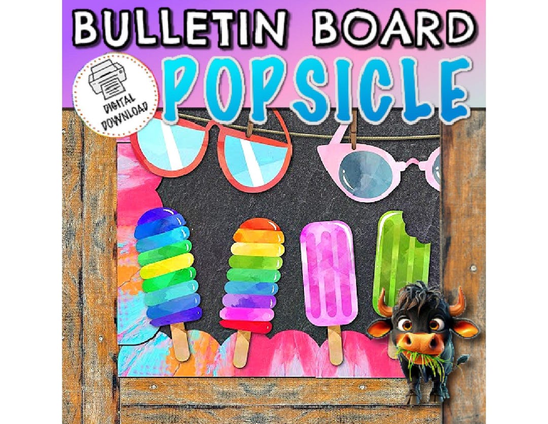 Popsicle Bulletin Board | Bulletin Board Decor | Summer Camp Decor ...