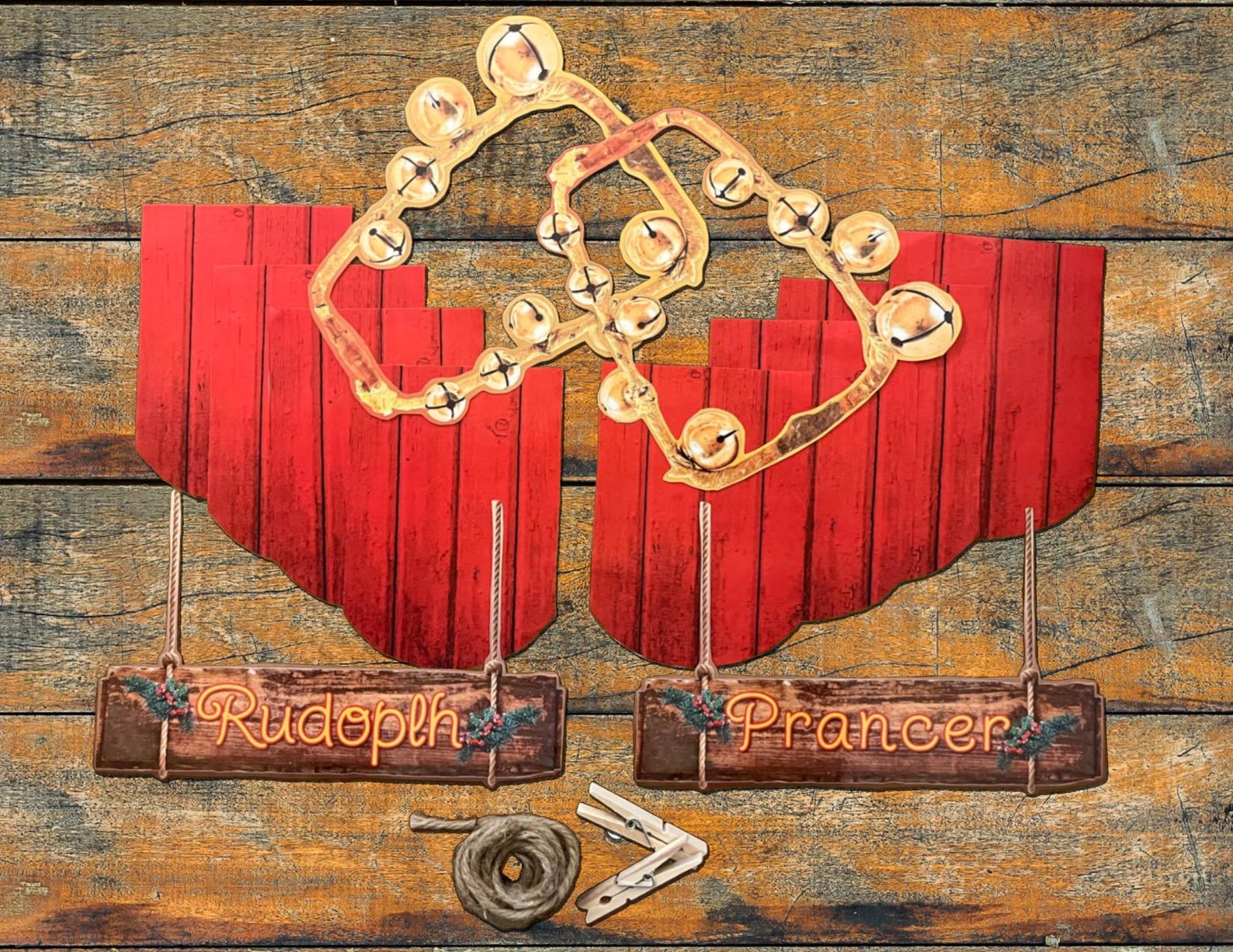 Santa's Barn Bulletin Board | Bulletin Board Kit | Santa Decor ...