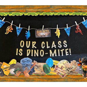 Dinosaur Bulletin Board | Bulletin Board Kit |dinosaur Classroom Decor ...