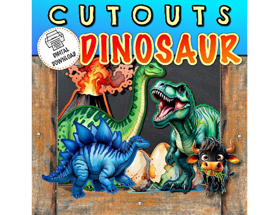 Dinosaur Bulletin Board Cutouts | Bulletin Board Decor | Dinosaur Door ...