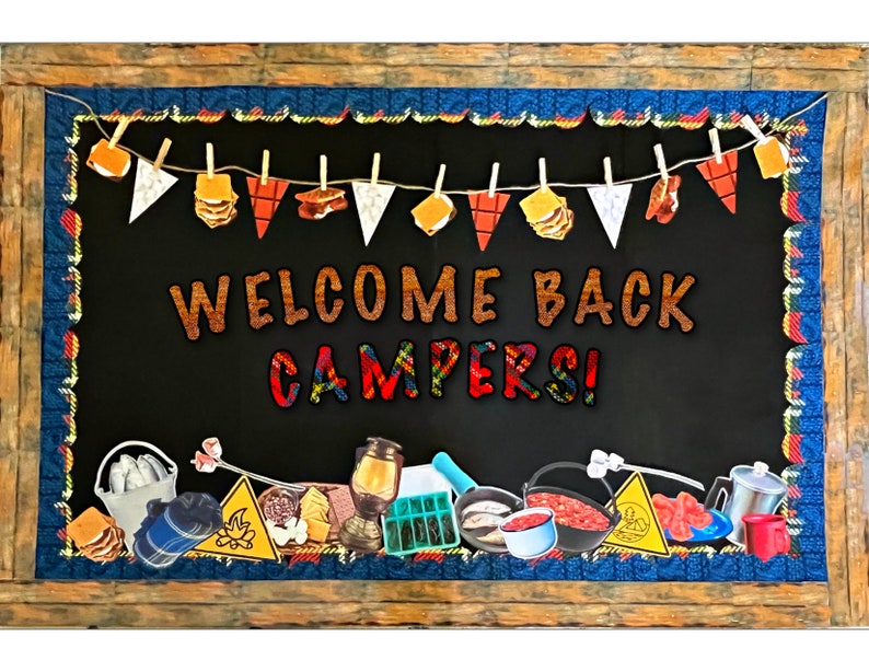 Camping Bulletin Board Kit | Bulletin Board Kit | Classroom Decor ...