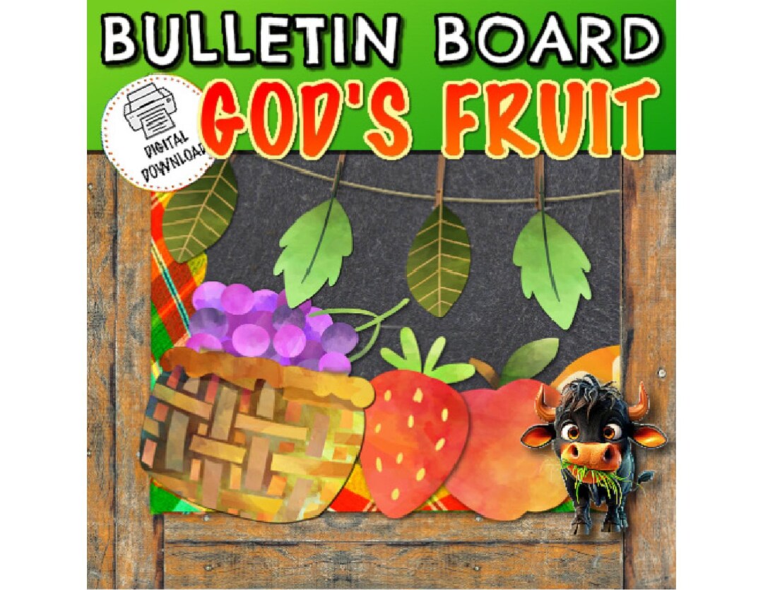 Fruitful Spirit Bulletin Board | Bulletin Board Decor | Fruit Decor ...