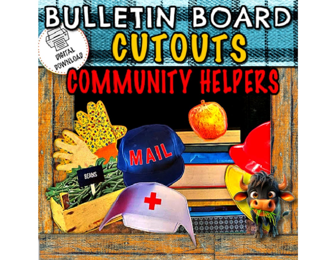 Community Helpers Bulletin Board | Bulletin Board Cutouts | Community ...