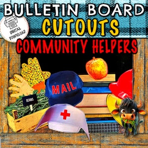 Community Helpers Bulletin Board | Bulletin Board Cutouts | Community ...