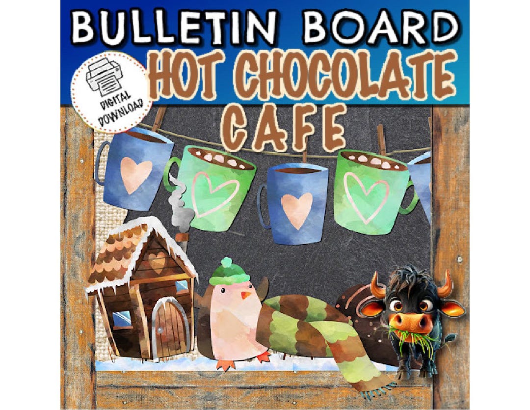 Hot Chocolate Bulletin Board | Bulletin Board Decor Preschool | Winter ...