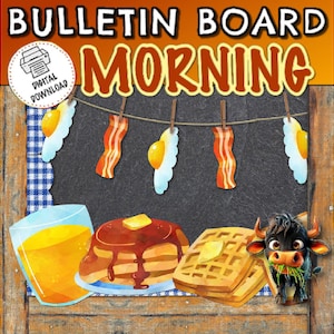 Morning Bulletin Board | Bulletin Board Decor | Breakfast Classroom ...