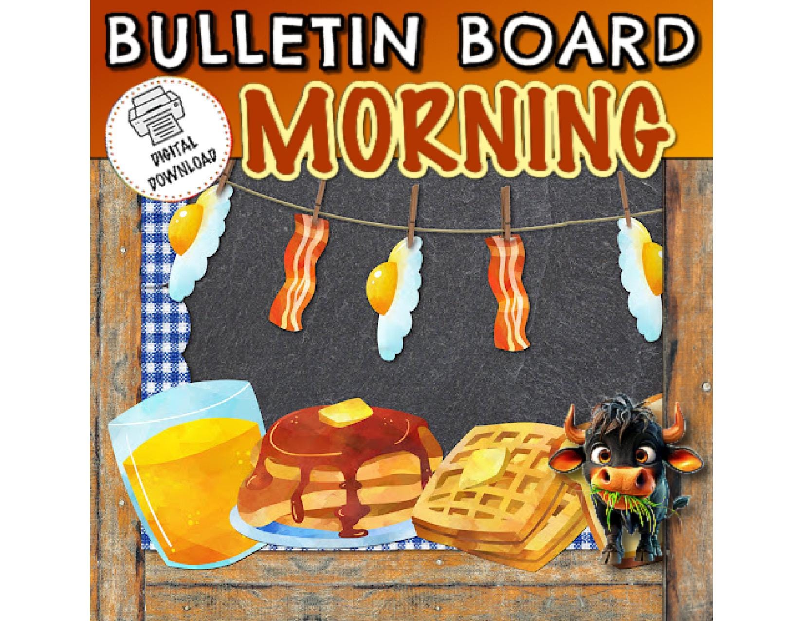 Morning Bulletin Board | Bulletin Board Decor | Breakfast Classroom ...