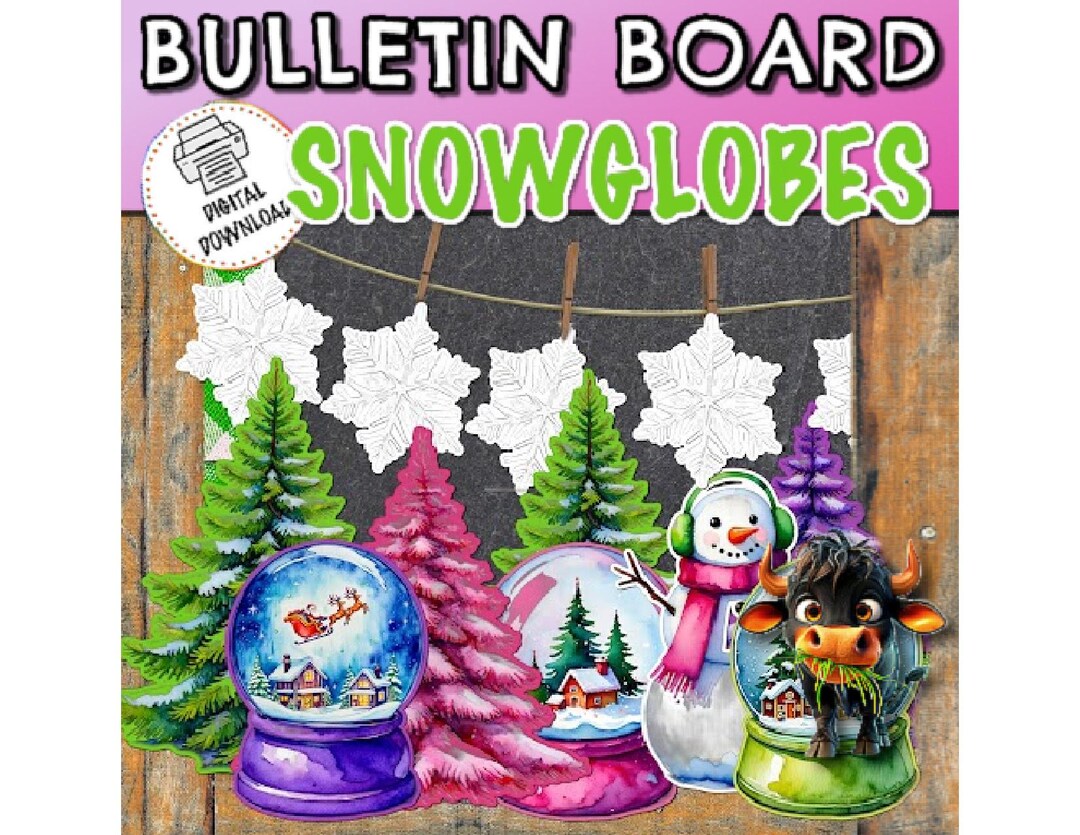 Snowglobe Bulletin Board Kit | Bulletin Board Preschool | Snowglobe ...