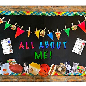 All About Me Bulletin Board | Bulletin Board Kit | Classroom Decor ...