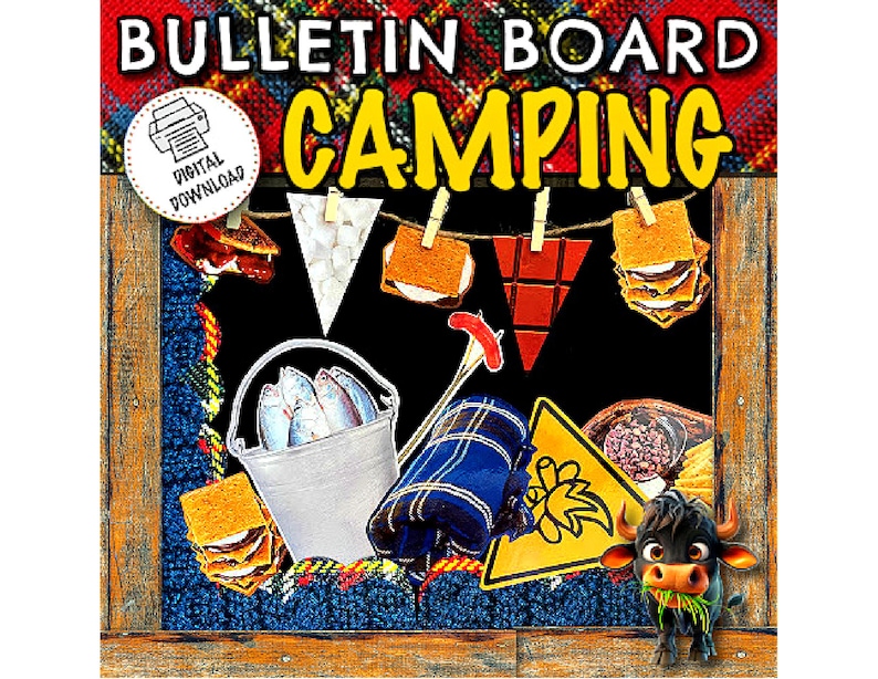 Camping Bulletin Board Kit | Bulletin Board Kit | Classroom Decor ...