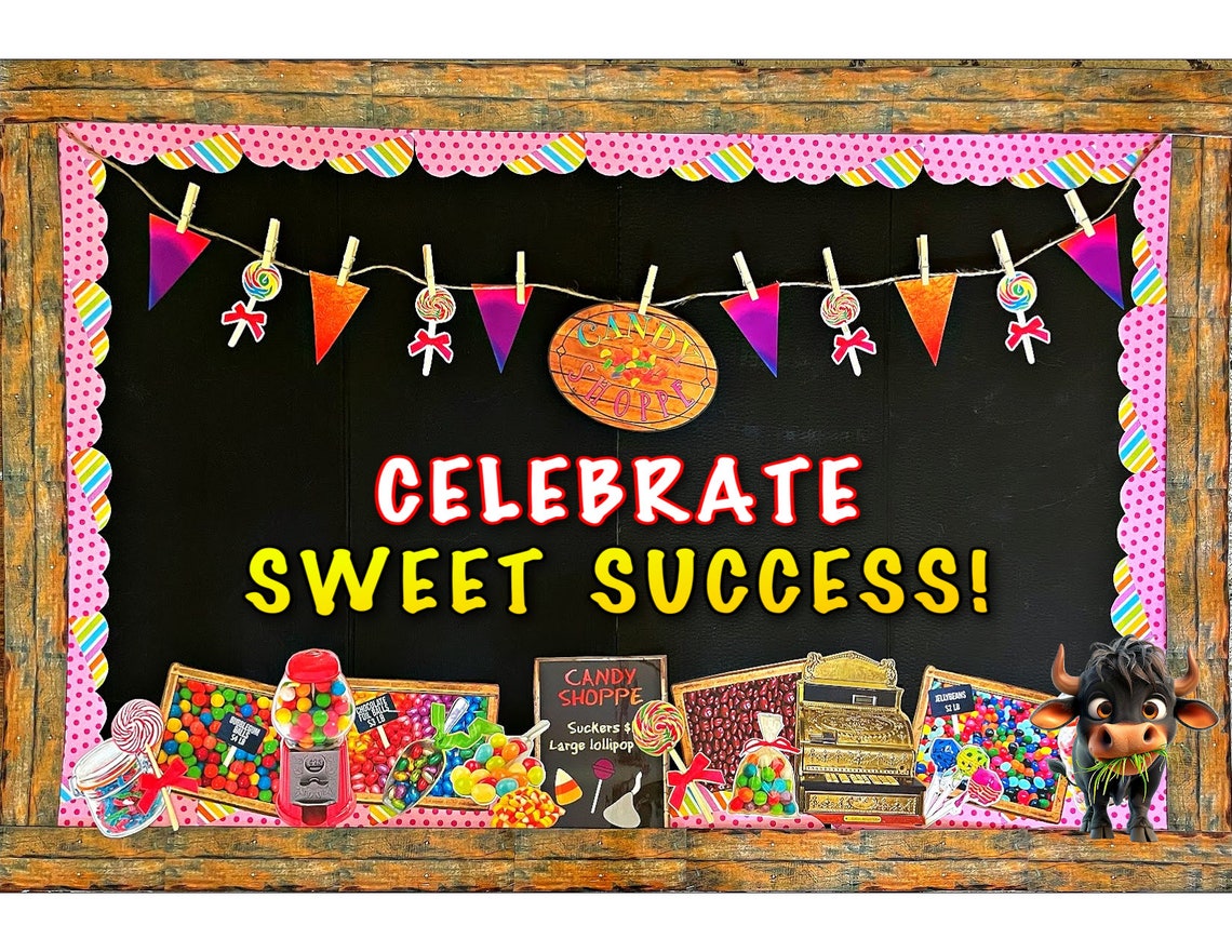 Candy Bulletin Board | Bulletin Board Kit | Classroom Decor | Door ...